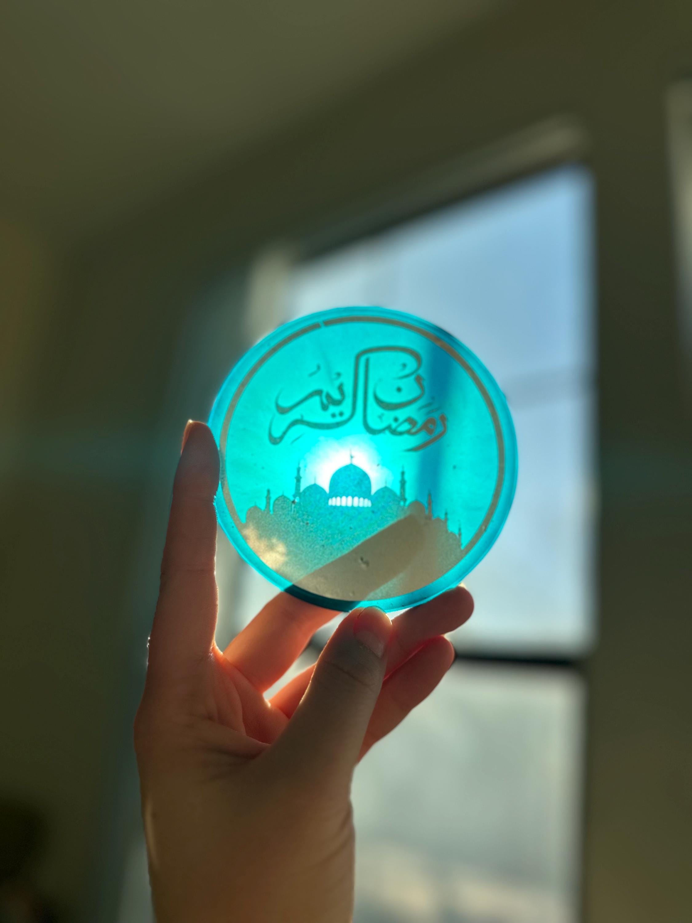 Resin Islamic Magnet Fridge , Handmade, Epoxy Magnet,3.5 Inch Circular ...