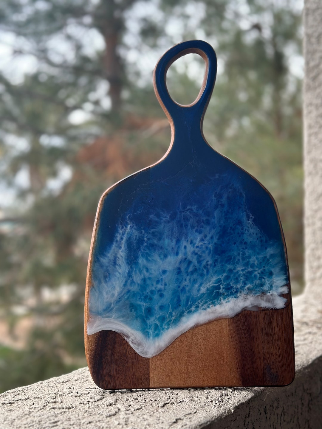 Cutting Board With Ocean Waves, Resin Handmade Cutting Board, Home ...