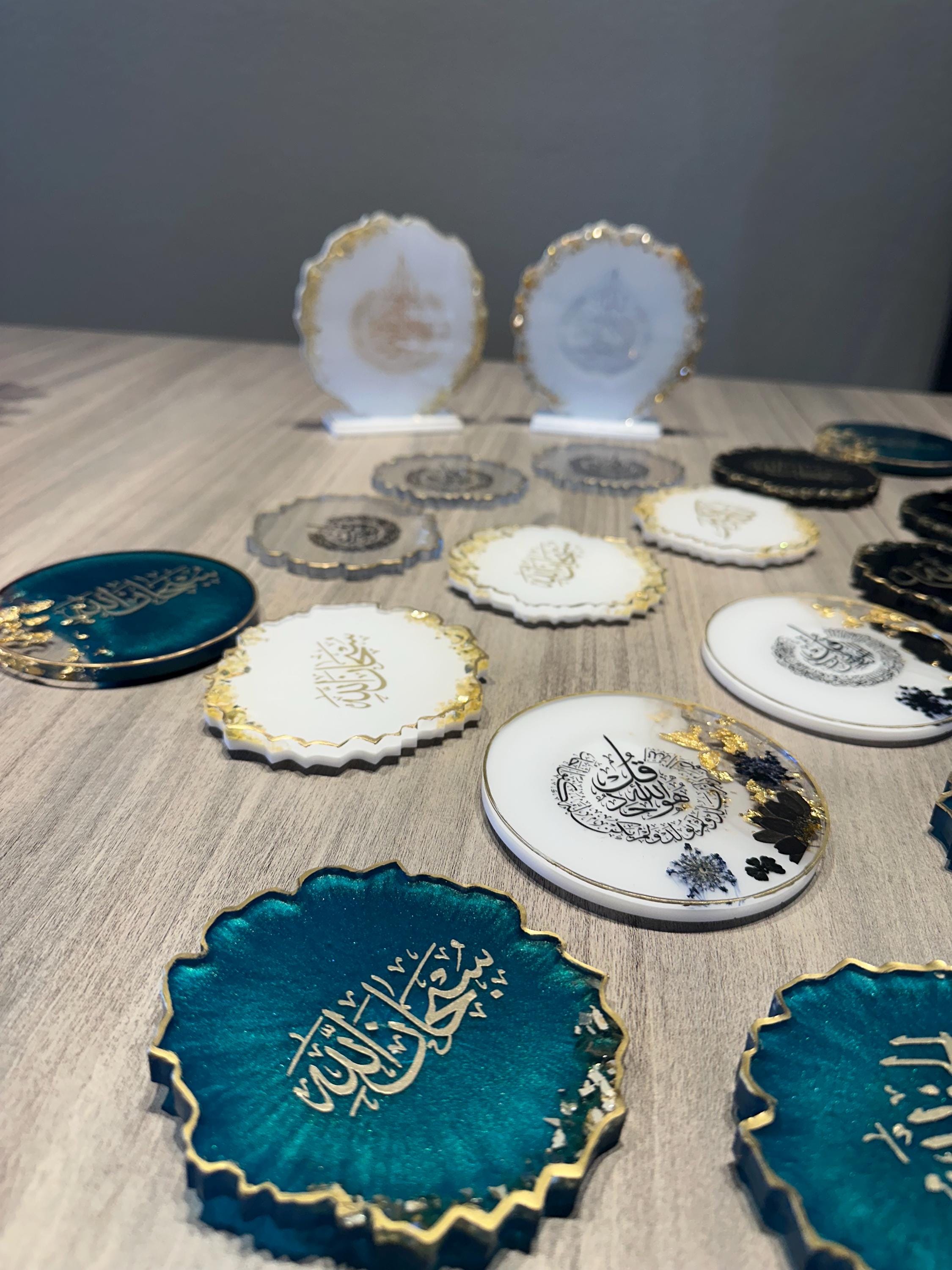 Resin Islamic Magnet Fridge , Handmade, Epoxy Magnet,3.5 Inch Circular ...