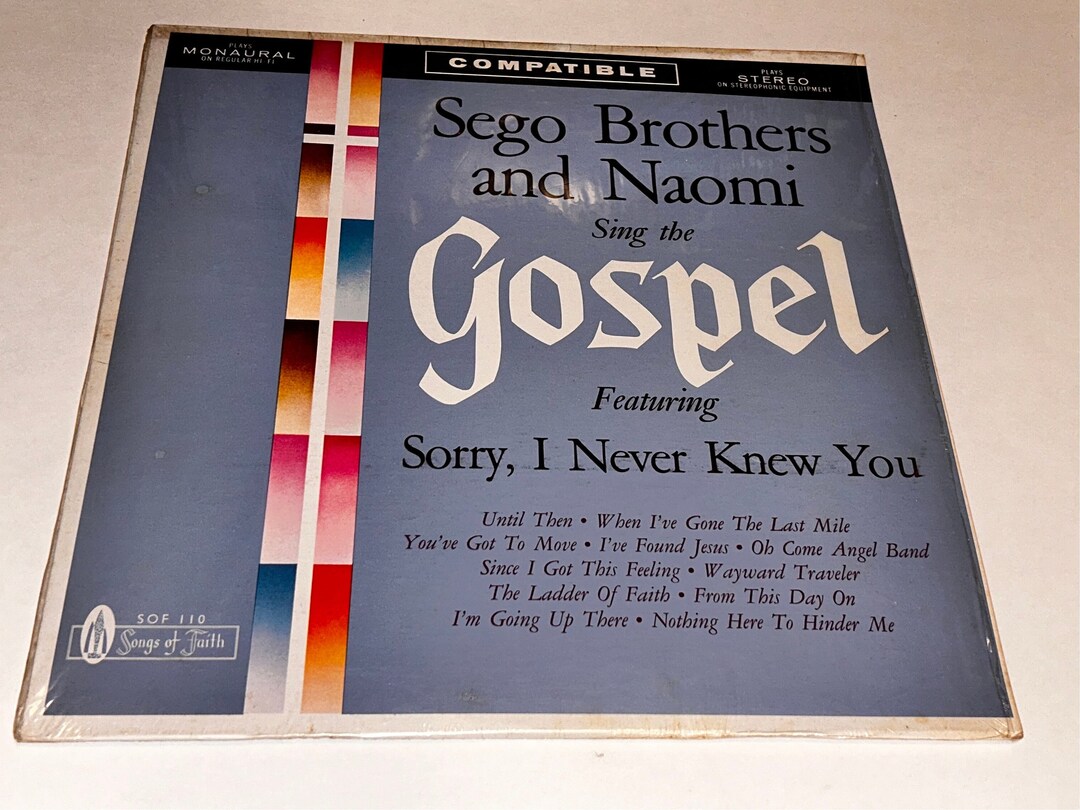 Sego Brothers and Naomi Sing the Gospel Southern Gospel Music Vinyl ...