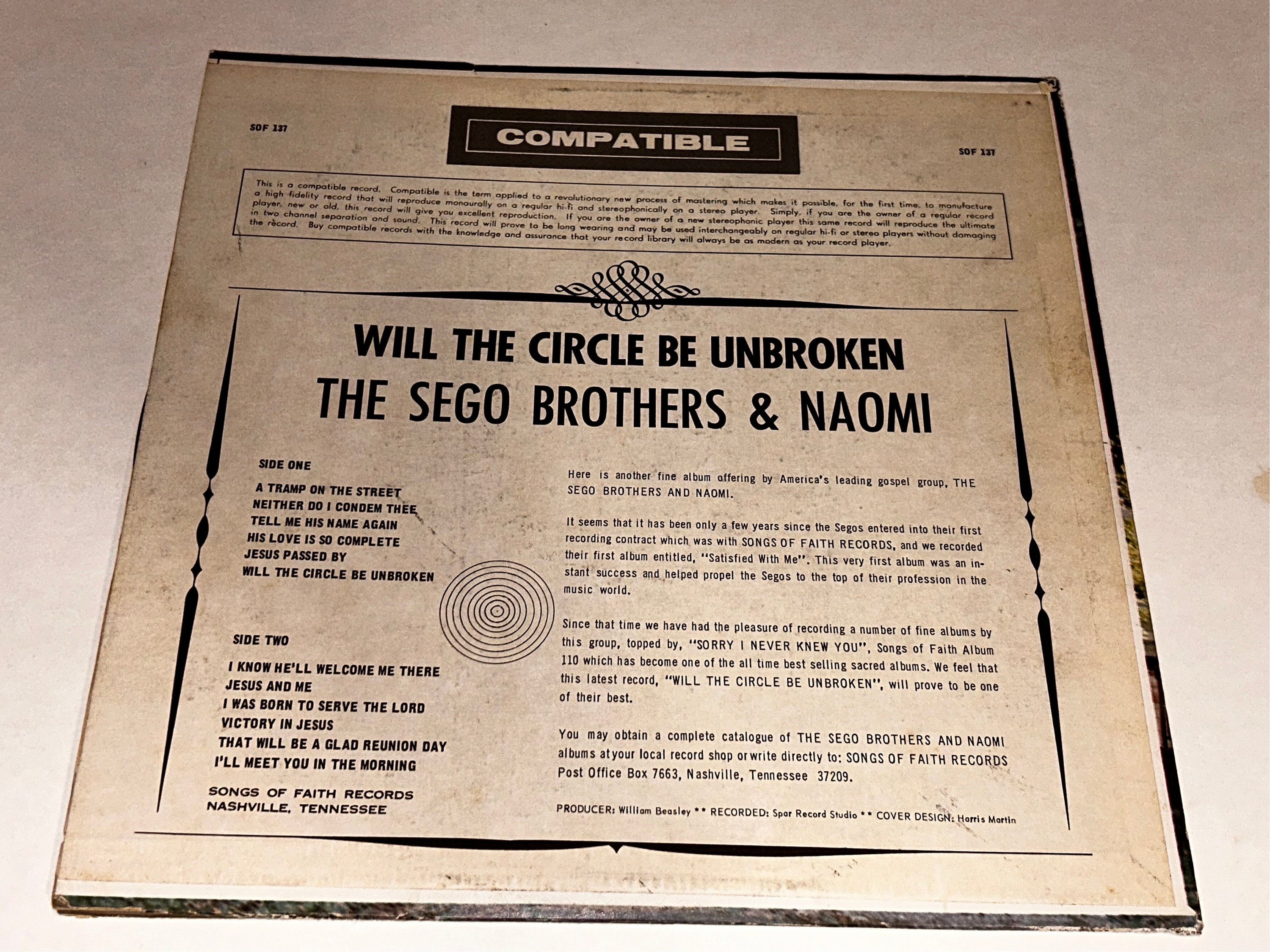 Sego Brothers and Naomi Will the Circle Be Unbroken Southern Gospel ...