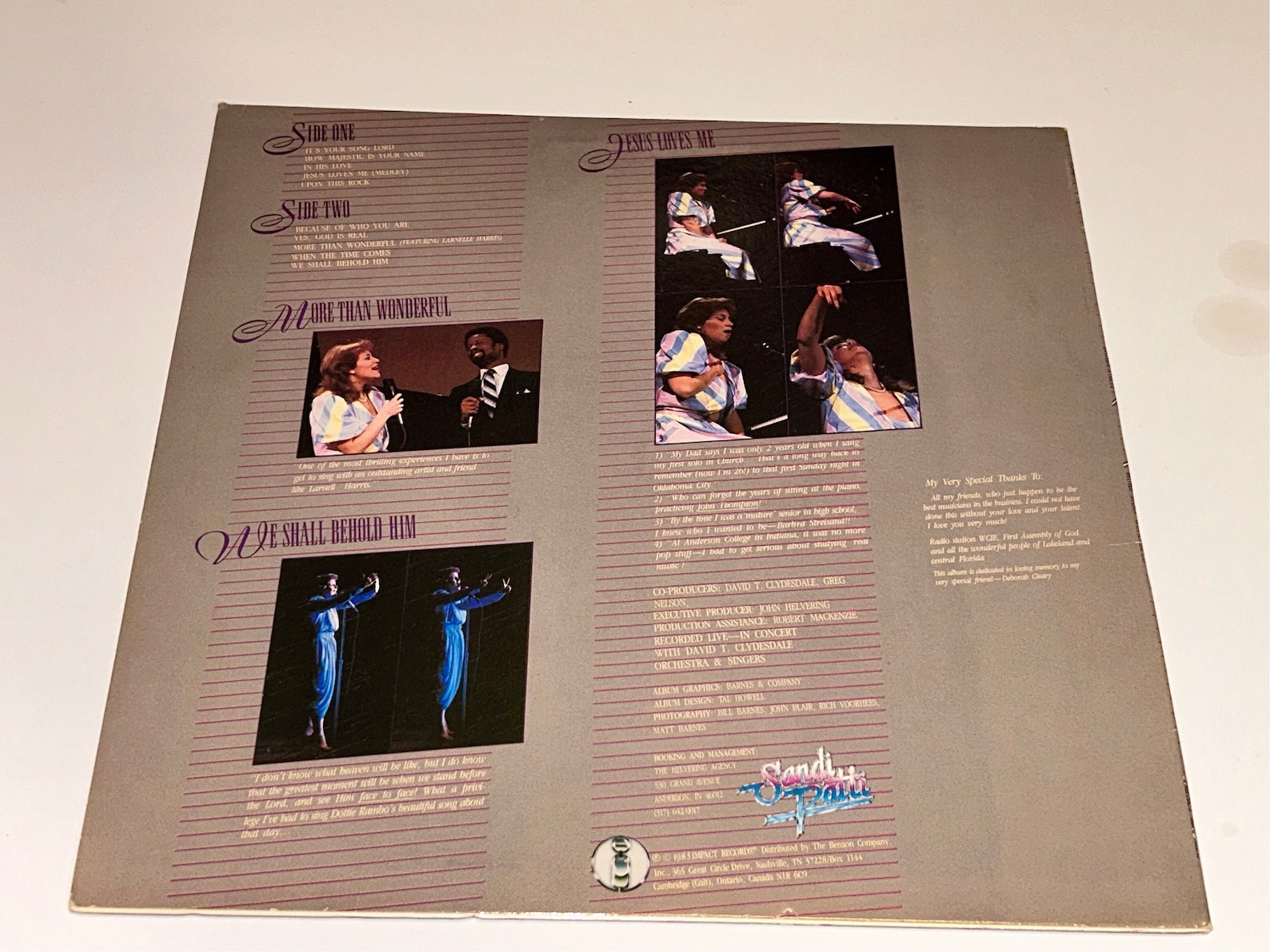 Lp Sandi Patti More Than Wonderful Gospel Music Vinyl Record Album Lp ...