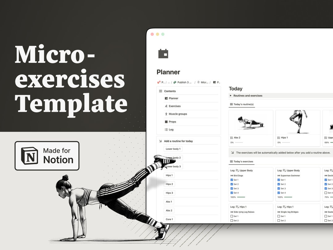 Micro-exercises Template - Etsy