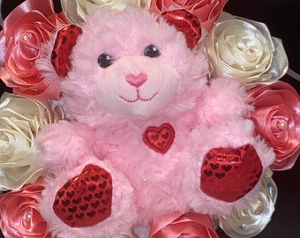 Eternal Rose Bouquet Made of Ribbon Being the Best Gift for a Loved One ...