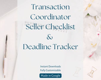Buyers Checklist | Buyers Deadline Tracker | Real Estate Template ...