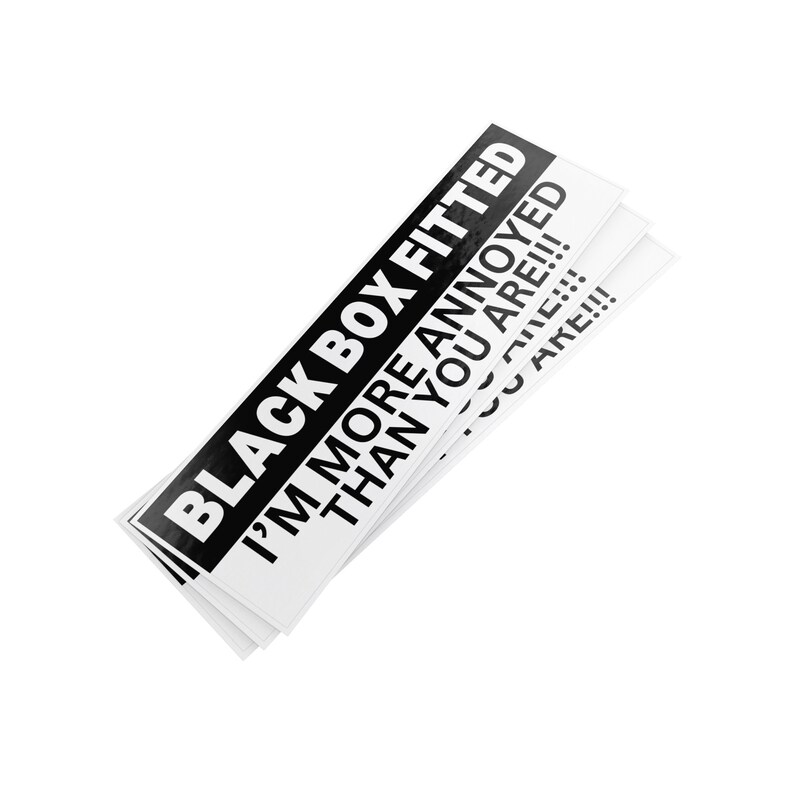 Bumper Sticker, Black Box Sticker, Funny Sticker, Weatherproof Vinyl ...
