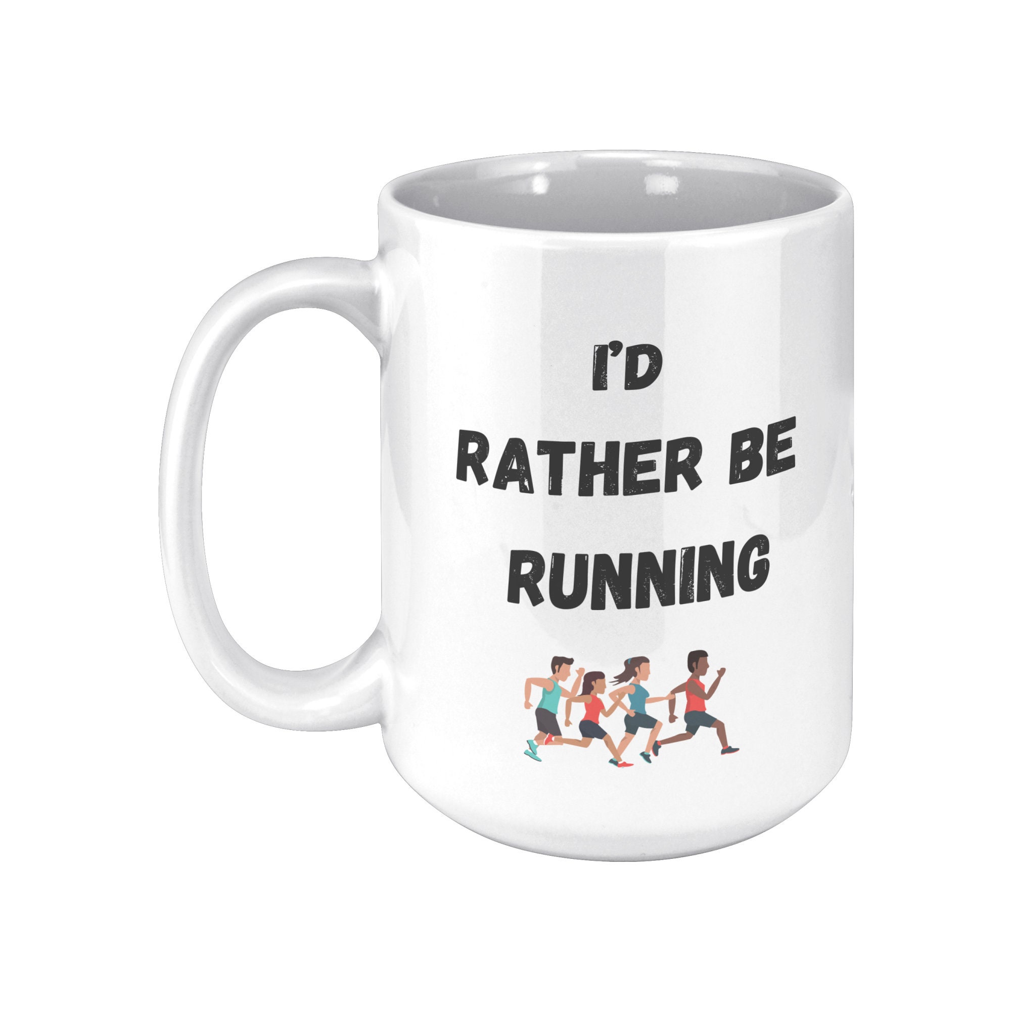 Running Mug, Hobby Mug, Sports Mug, Ceramic Mug, Accent Mug, White Mug ...