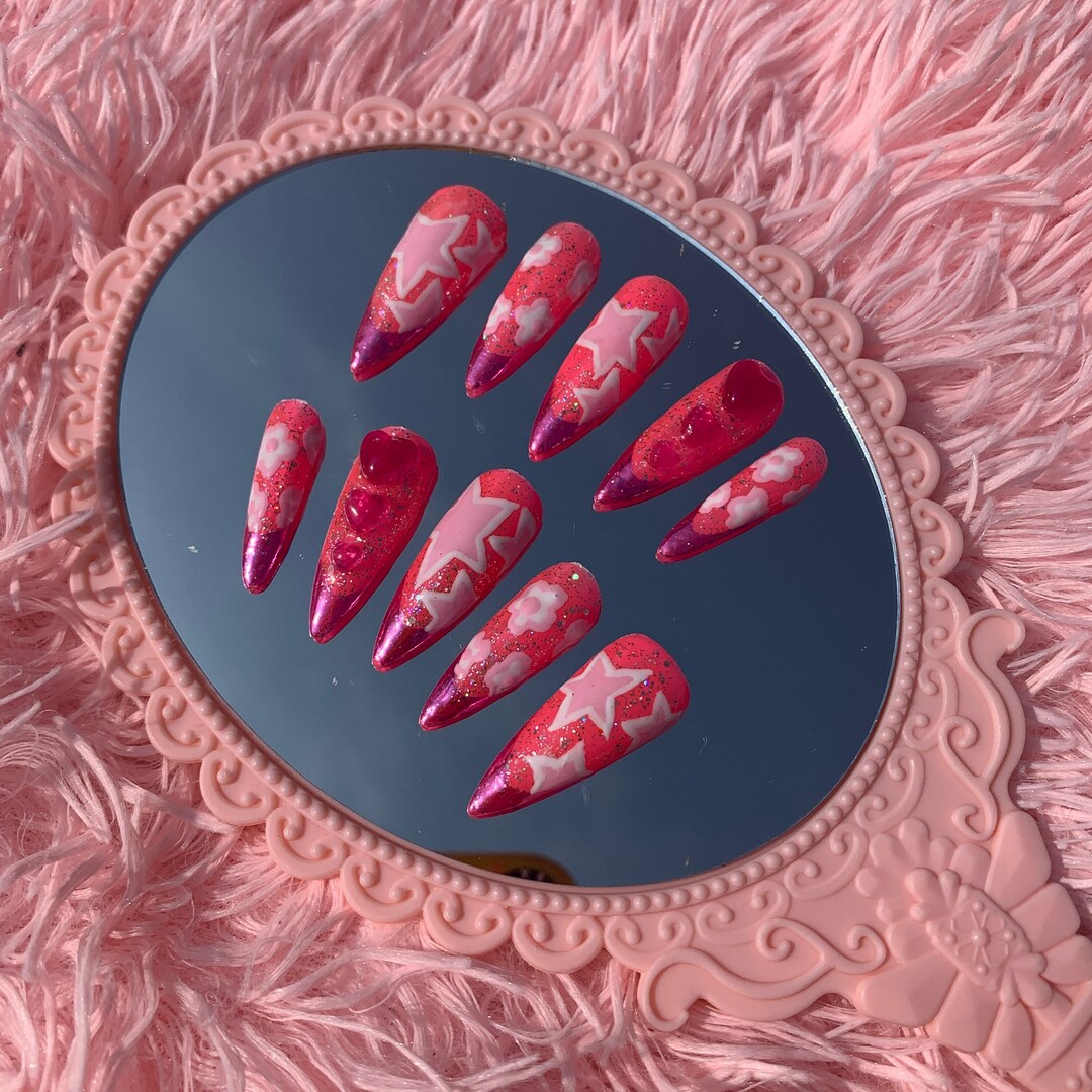 All Doll'd up | Barbie-inspired Press on Nails, Fake Nails, False Nails ...