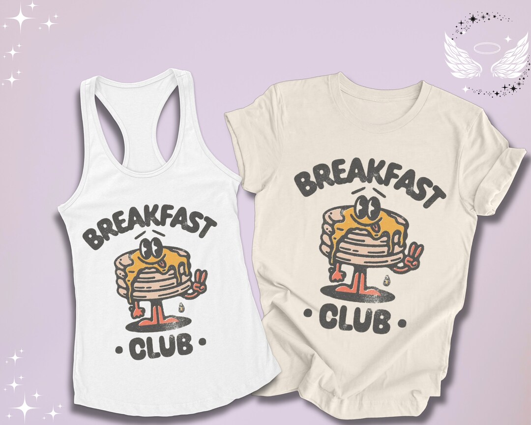 Pancake Breakfast Club Shirt, Cute Brunch Tshirt, Retro Brunch Pancake ...