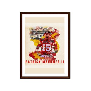 Patrick Mahomes, Poster, Wall Art Printable, Kansas City Chiefs ...