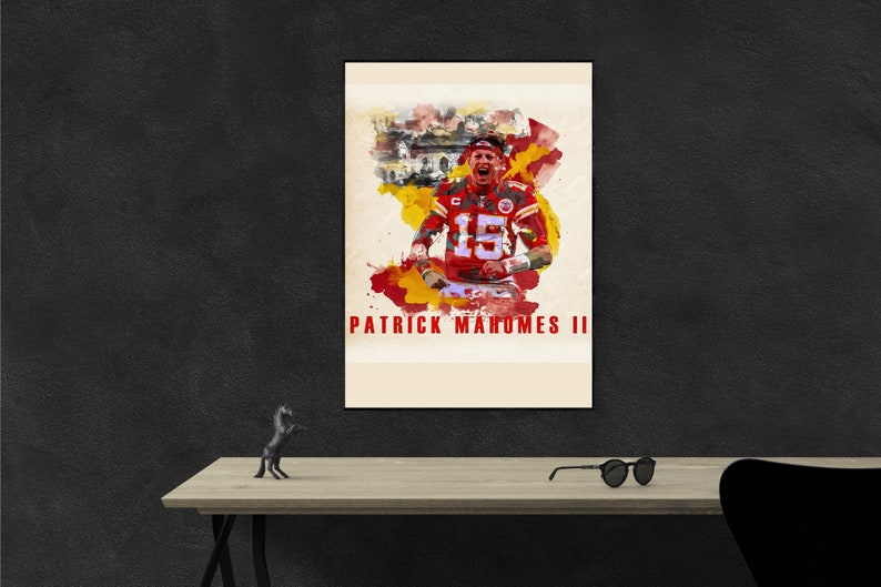 Patrick Mahomes, Poster, Wall Art Printable, Kansas City Chiefs ...