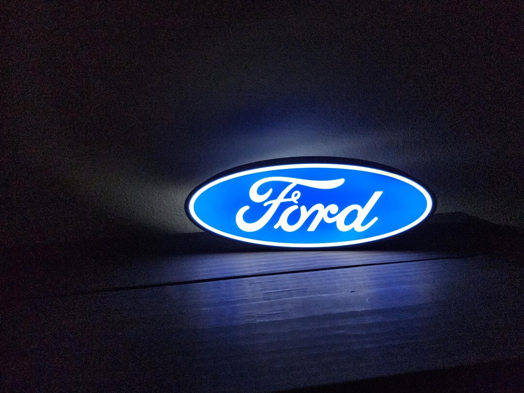 Ford Logo LED Light Box - Stunning 3D Printed Illumination for Car ...