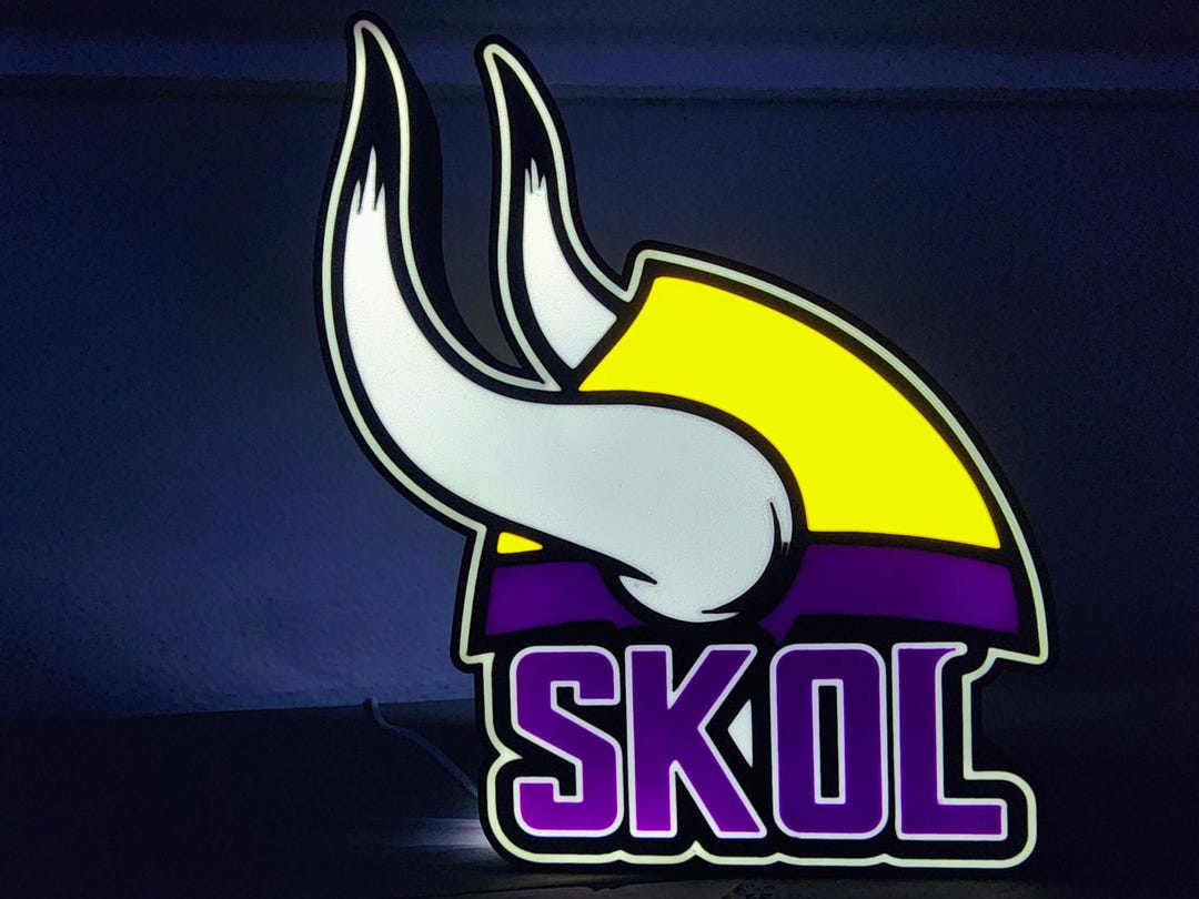 Minnesota Vikings Skol Light Box - Etsy