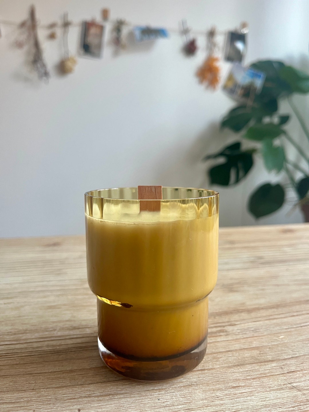 Hand-poured Customizable Candles Inside Glass With Crystals or Dried ...