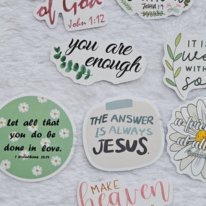Boho Christian Sticker Christian Bible Verse Sticker Pack Journal ...