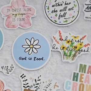 Boho Christian Sticker Christian Bible Verse Sticker Pack Journal ...