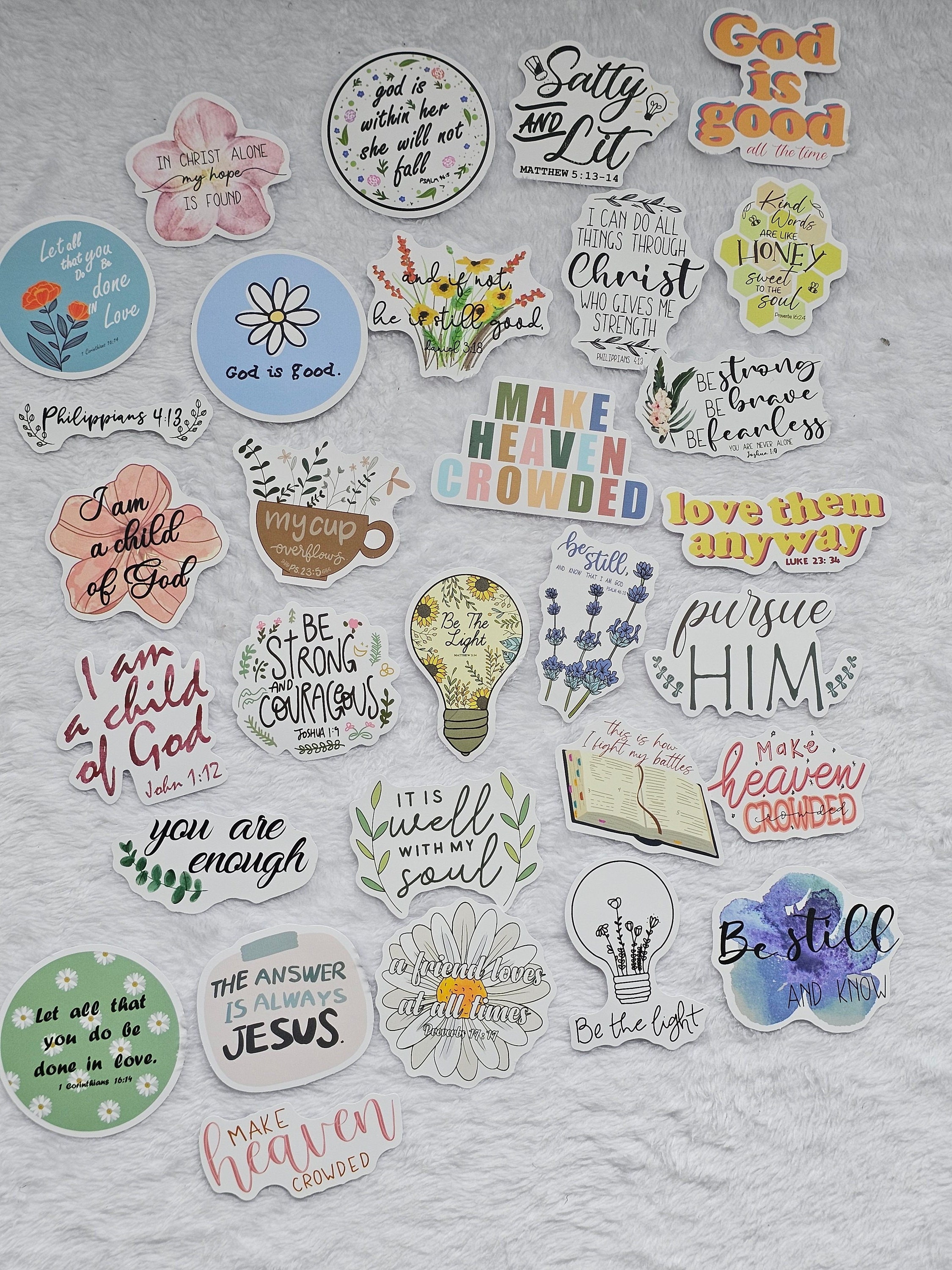 Boho Christian Sticker Christian Bible Verse Sticker Pack Journal ...