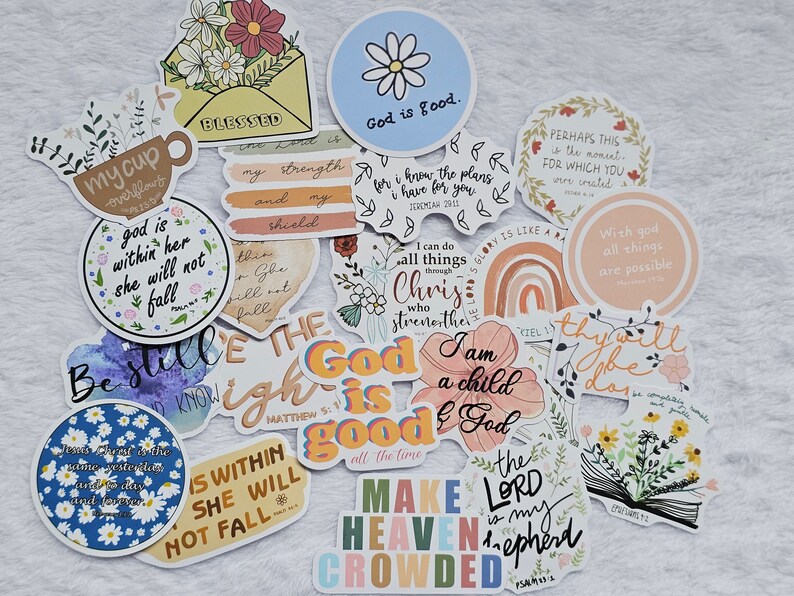 Boho Christian Sticker Christian Bible Verse Sticker Pack Journal ...
