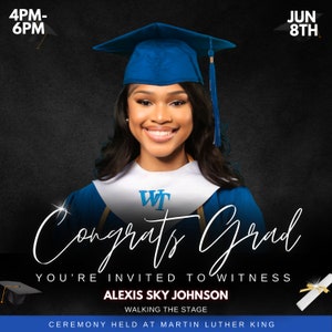 Graduation Flyer, DIY Flyer Template Designs, Grad Announcement Flyer ...