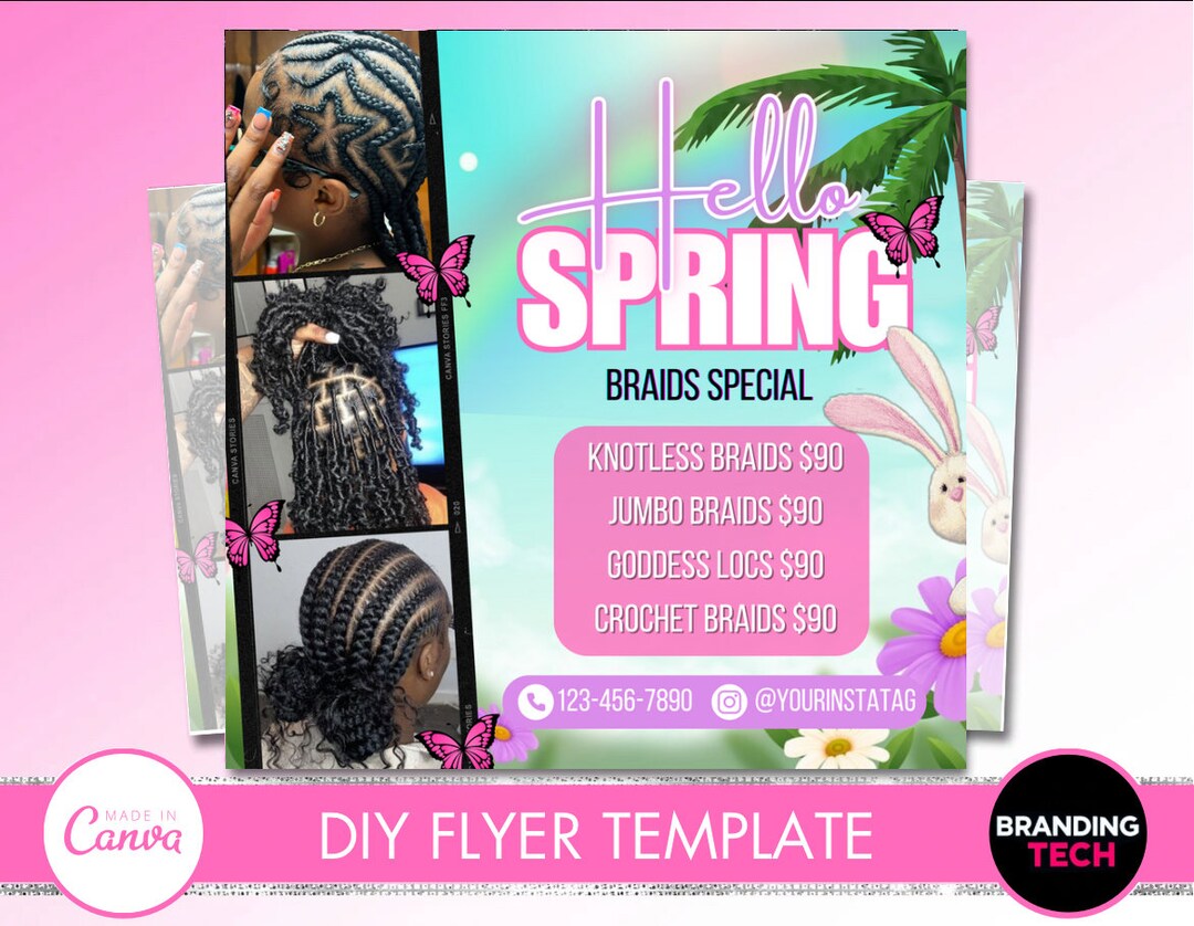 Spring Break Sale Flyer, DIY Flyer Template Design, Spring Flyer ...