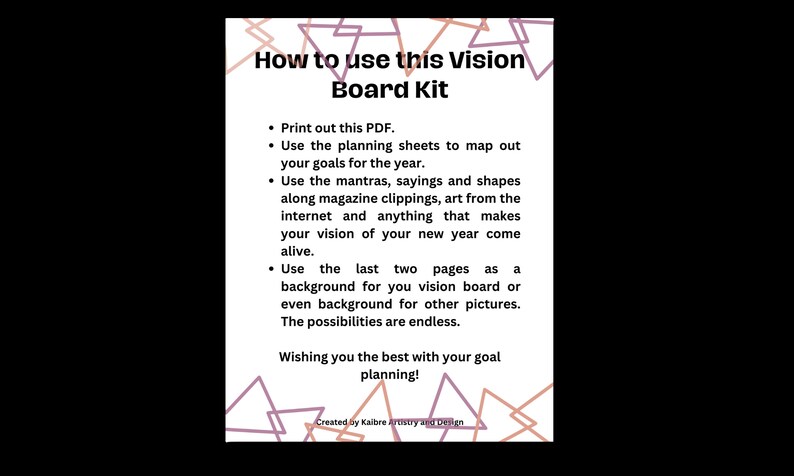 Printable Vision Board Kit (2024) - Etsy