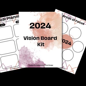 Printable Vision Board Kit (2024) - Etsy