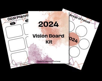 2024 Vision Board Printable Stickers Digital Download - Etsy