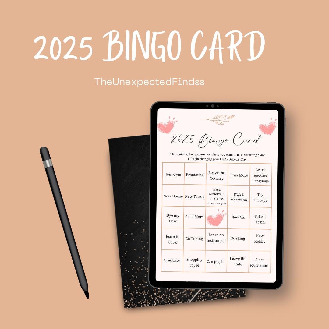 2025 Vision Bingo Card - Etsy