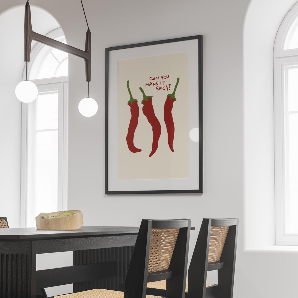 Chili Paprika Poster rotes Bild für die Küche Küche rotes Bild für die ...