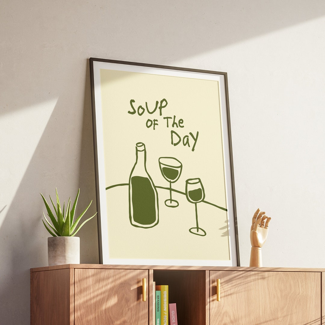 Funny Wine Poster | Hand Drawn Wine Prints Wine Decor for Bar Cart ...