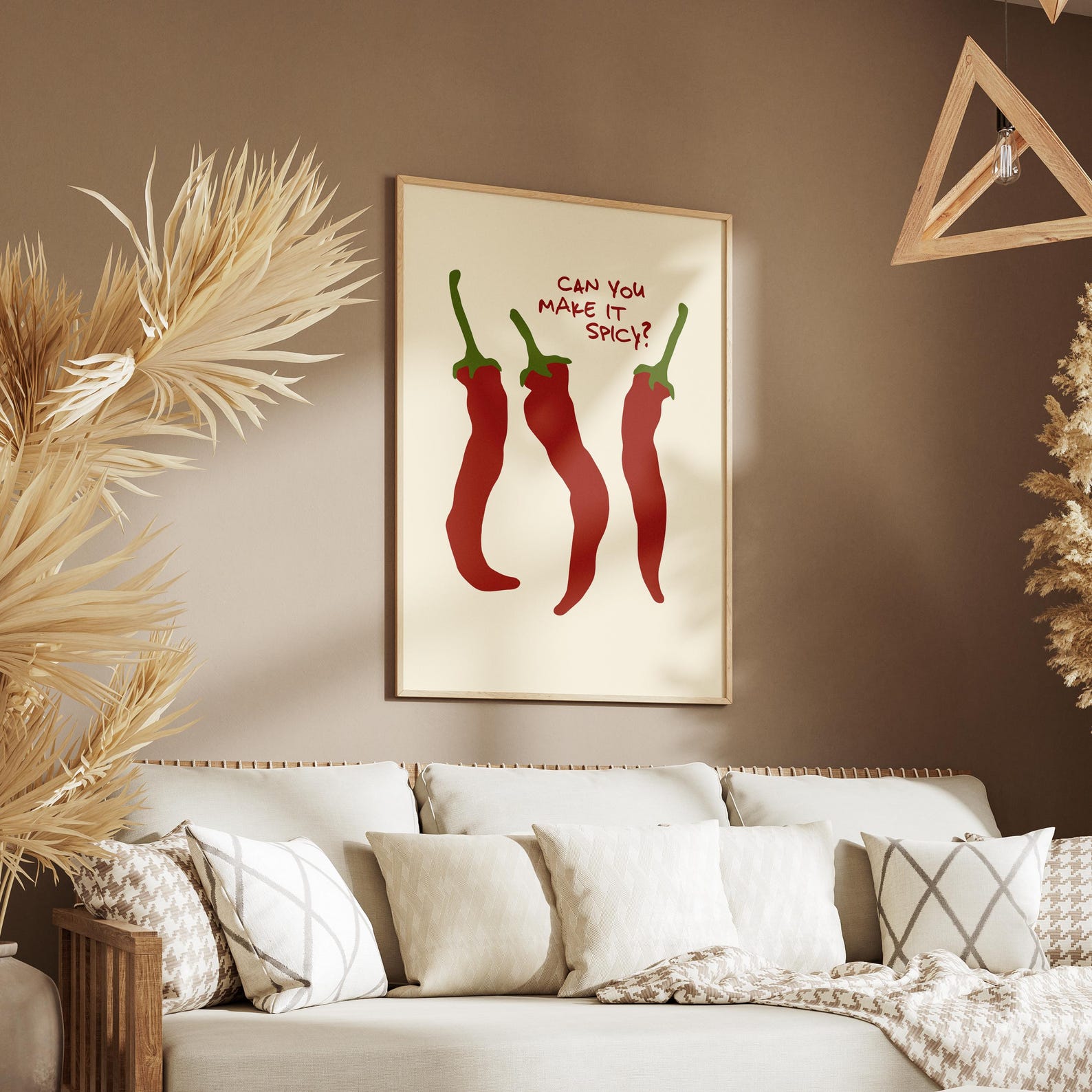 Chili Paprika Poster rotes Bild für die Küche Küche rotes Bild für die ...