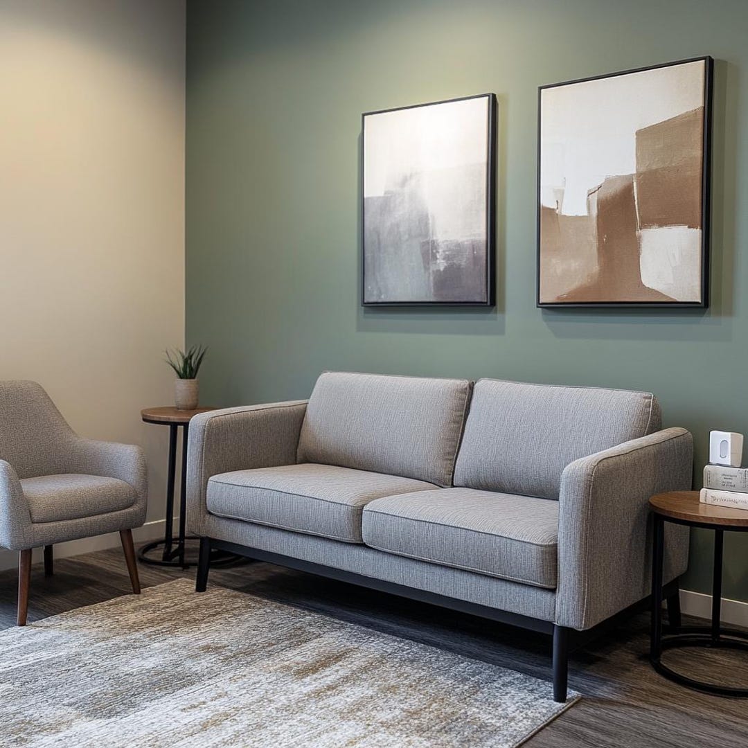 Modern Therapist Zoom Background – Realistic Office Setting for ...