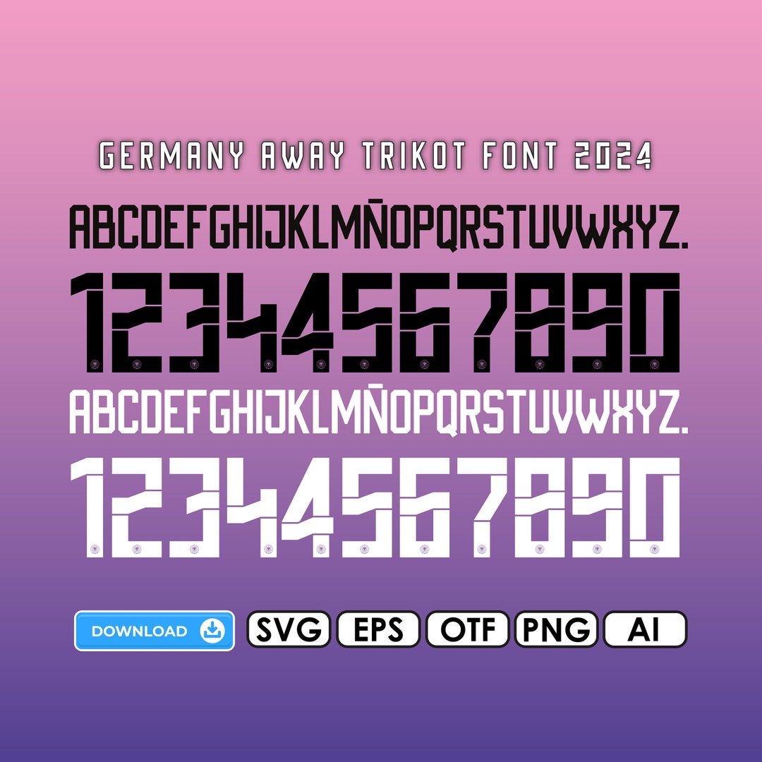 NEW Font Vector Jersey Germany European Championship 2024, Football ...