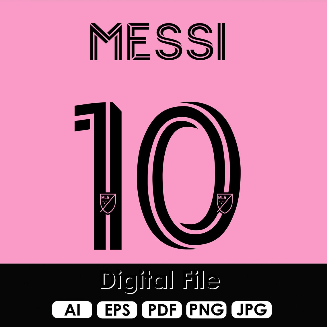 NEW Font Vector Jersey Inter Miami 2024 Soccer League, Football Shirt ...