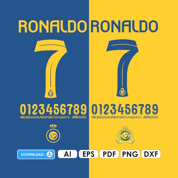 Ronaldo Jersey Font - Etsy