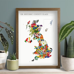 NEW EDITION UK County Flags. Limited Edition Giclée, Standard A Sizes ...