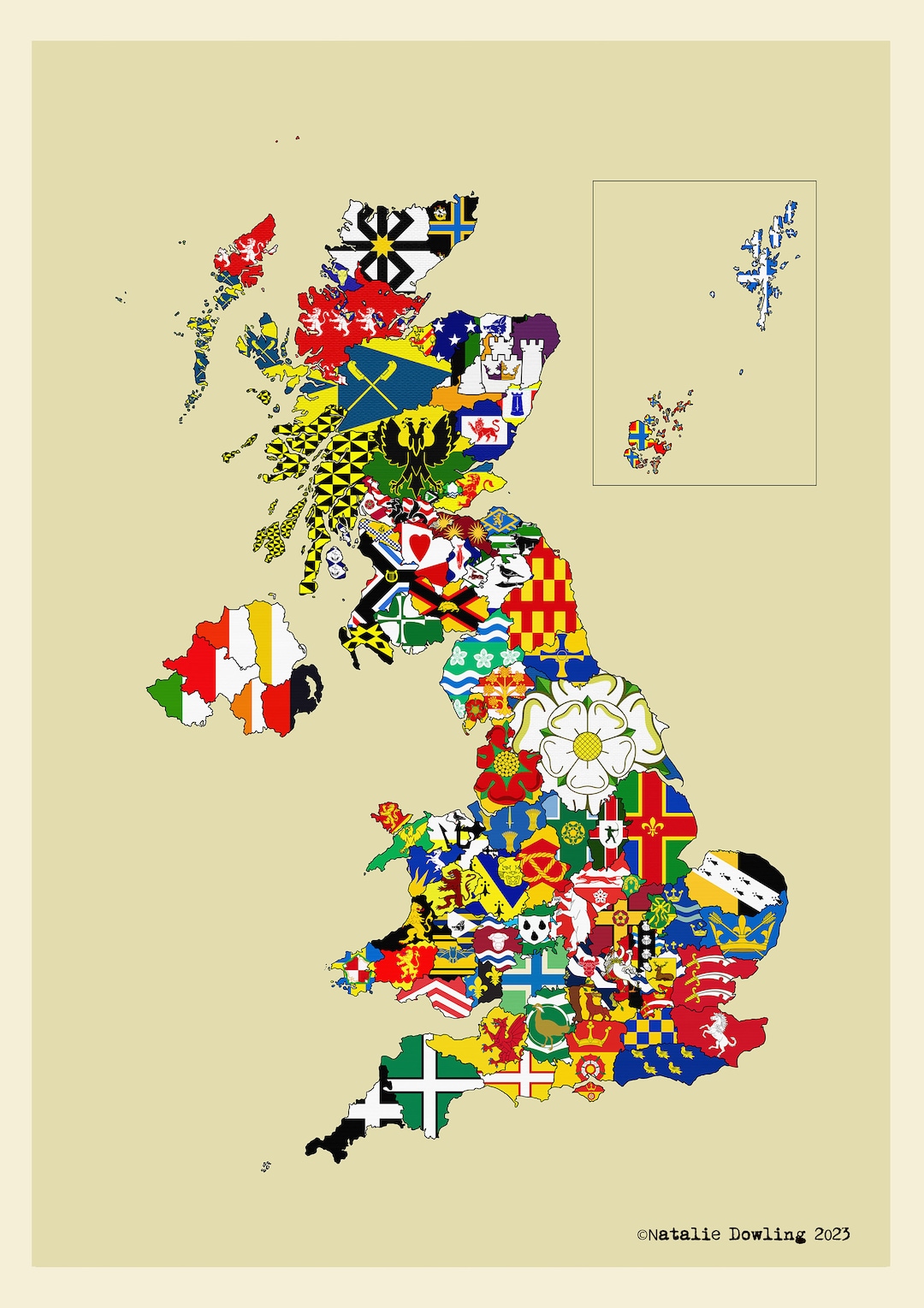 NEW EDITION UK County Flags Limited Edition Giclée Print in Standard ...