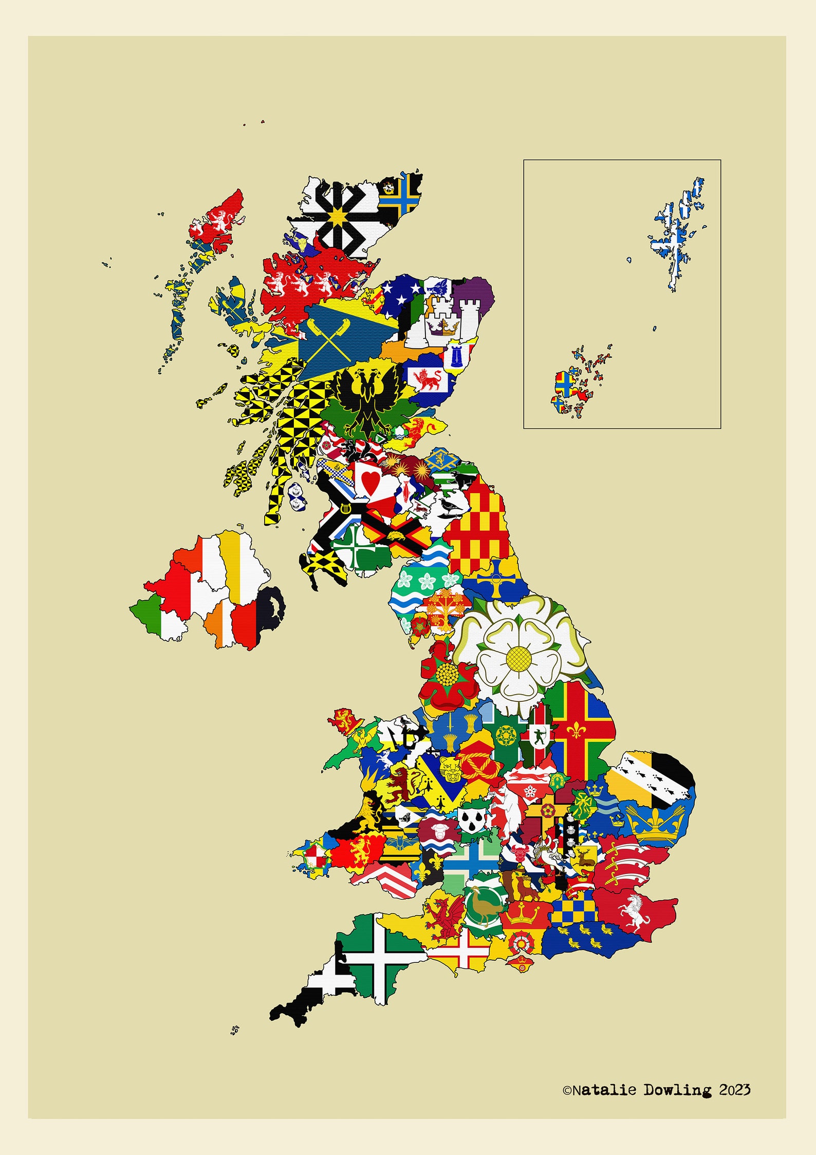 NEW EDITION UK County Flags Limited Edition Giclée Print in Standard ...