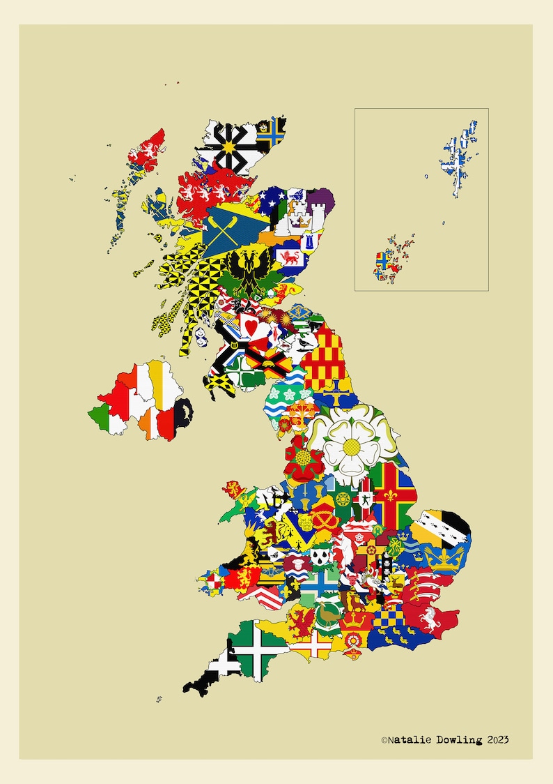 NEW EDITION UK County Flags Limited Edition Giclée Print in Standard ...