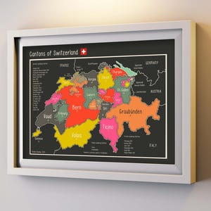 Cantons of Switzerland: Administrative Divisions and Languages Info Map ...