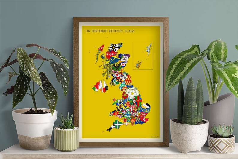 NEW EDITION UK County Flags. Limited Edition Giclée, Standard A Sizes ...