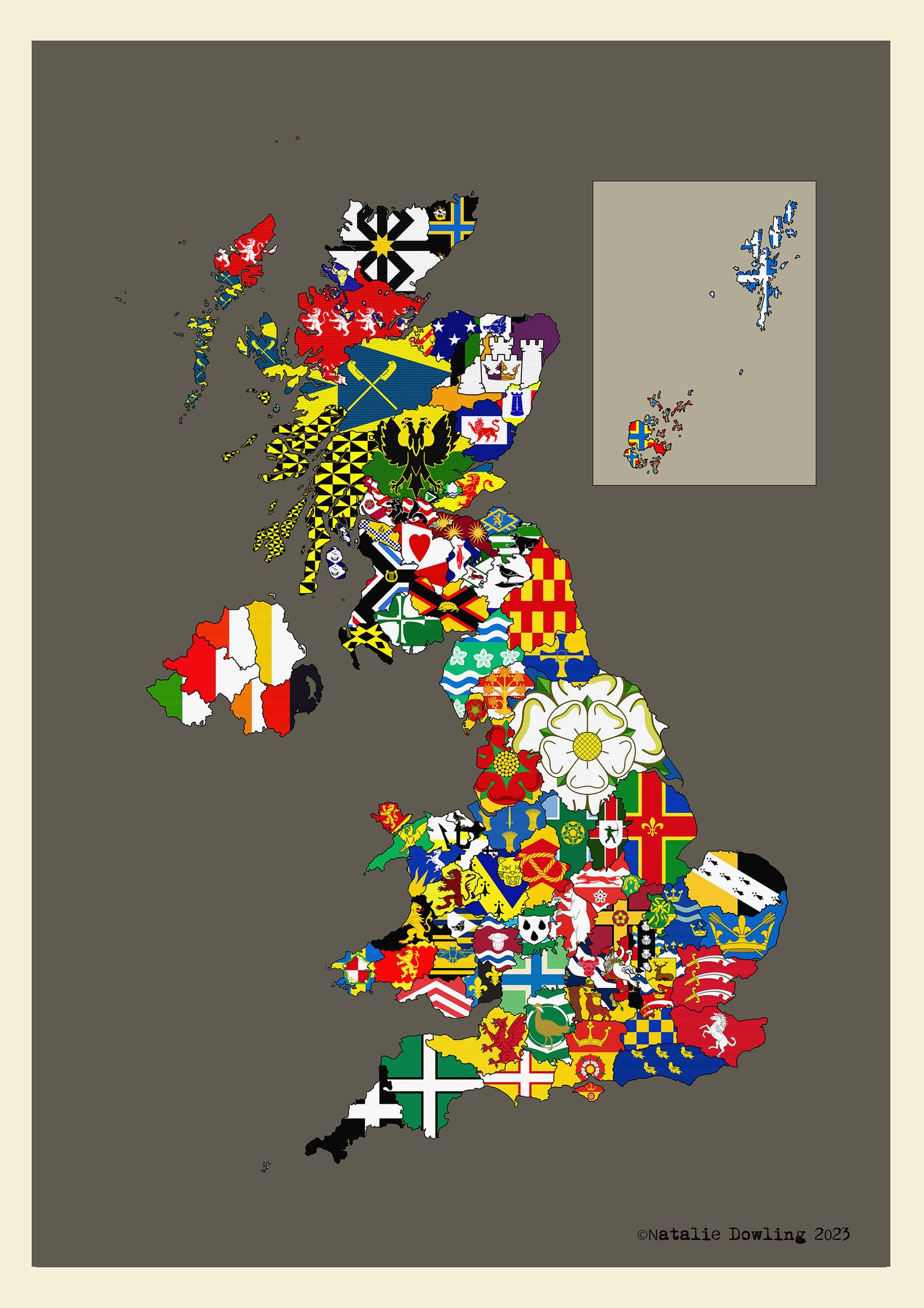 NEW EDITION UK County Flags Limited Edition Giclée Print in Standard ...