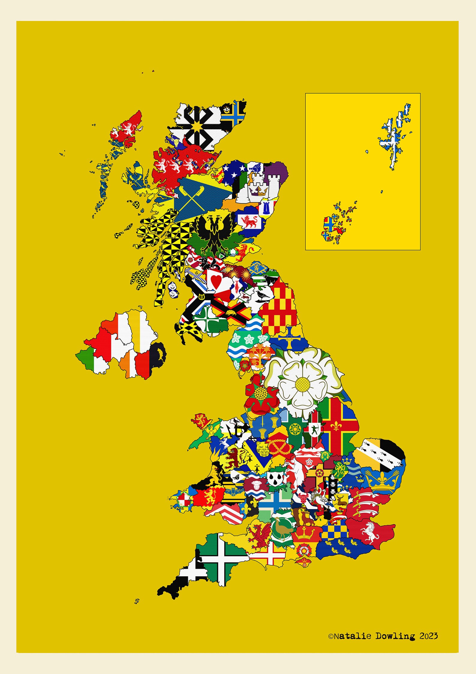 NEW EDITION UK County Flags Limited Edition Giclée Print in Standard ...