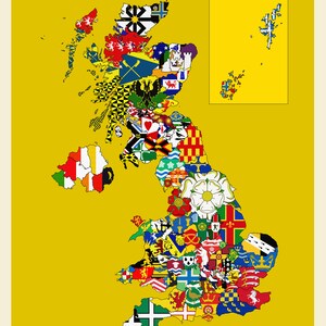 NEW EDITION UK County Flags Limited Edition Giclée Print in Standard ...
