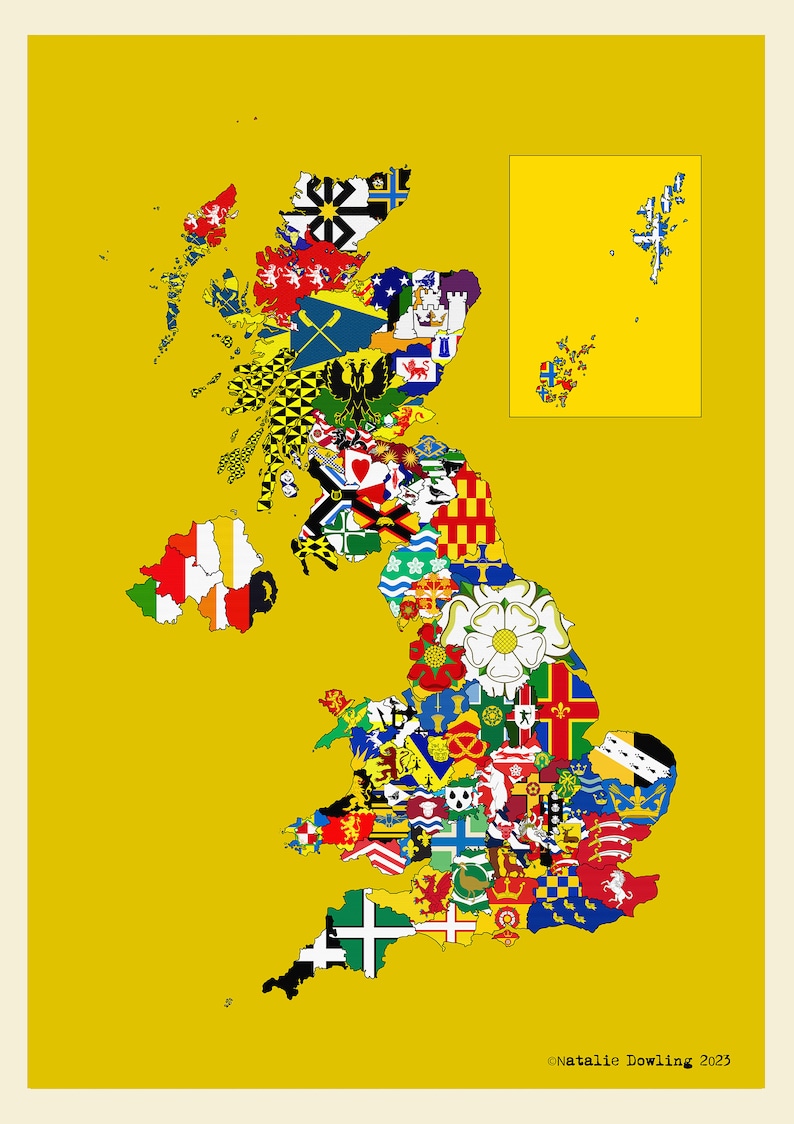 NEW EDITION UK County Flags Limited Edition Giclée Print in Standard ...