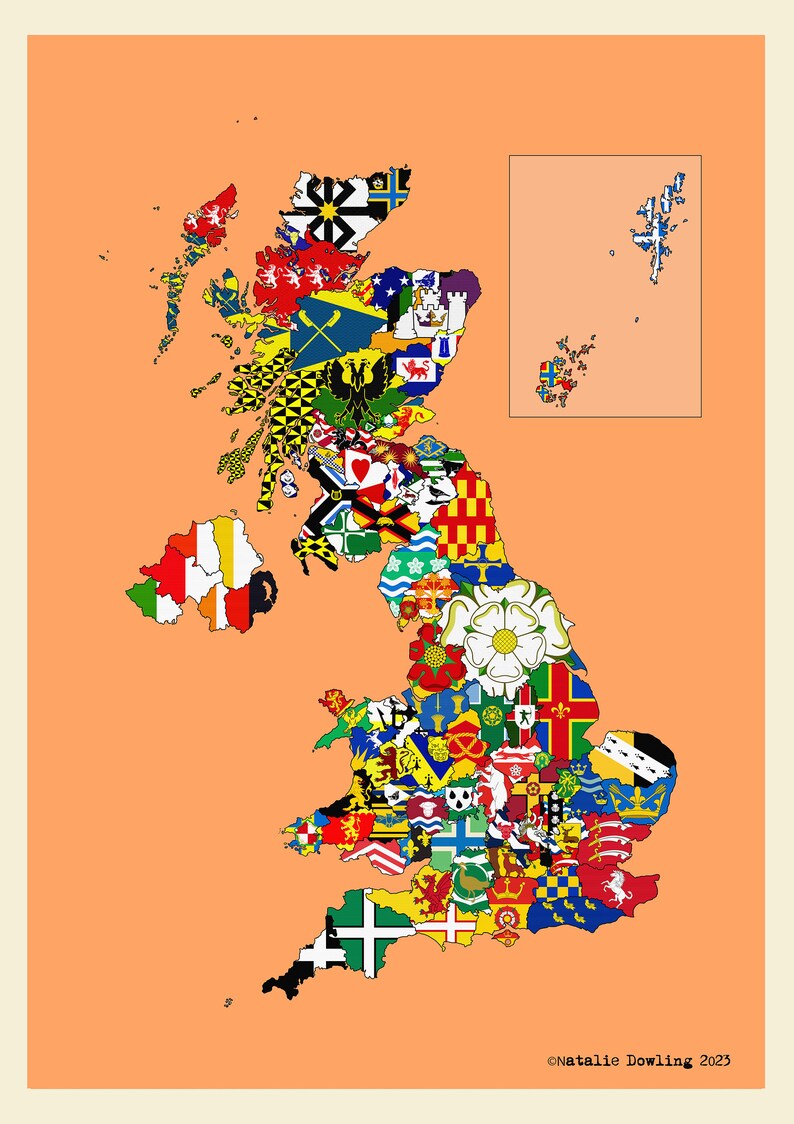 NEW EDITION UK County Flags Limited Edition Giclée Print in Standard ...