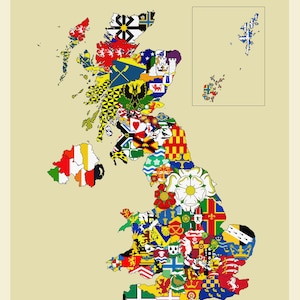 NEW EDITION UK County Flags. Limited Edition Giclée, Standard A Sizes ...