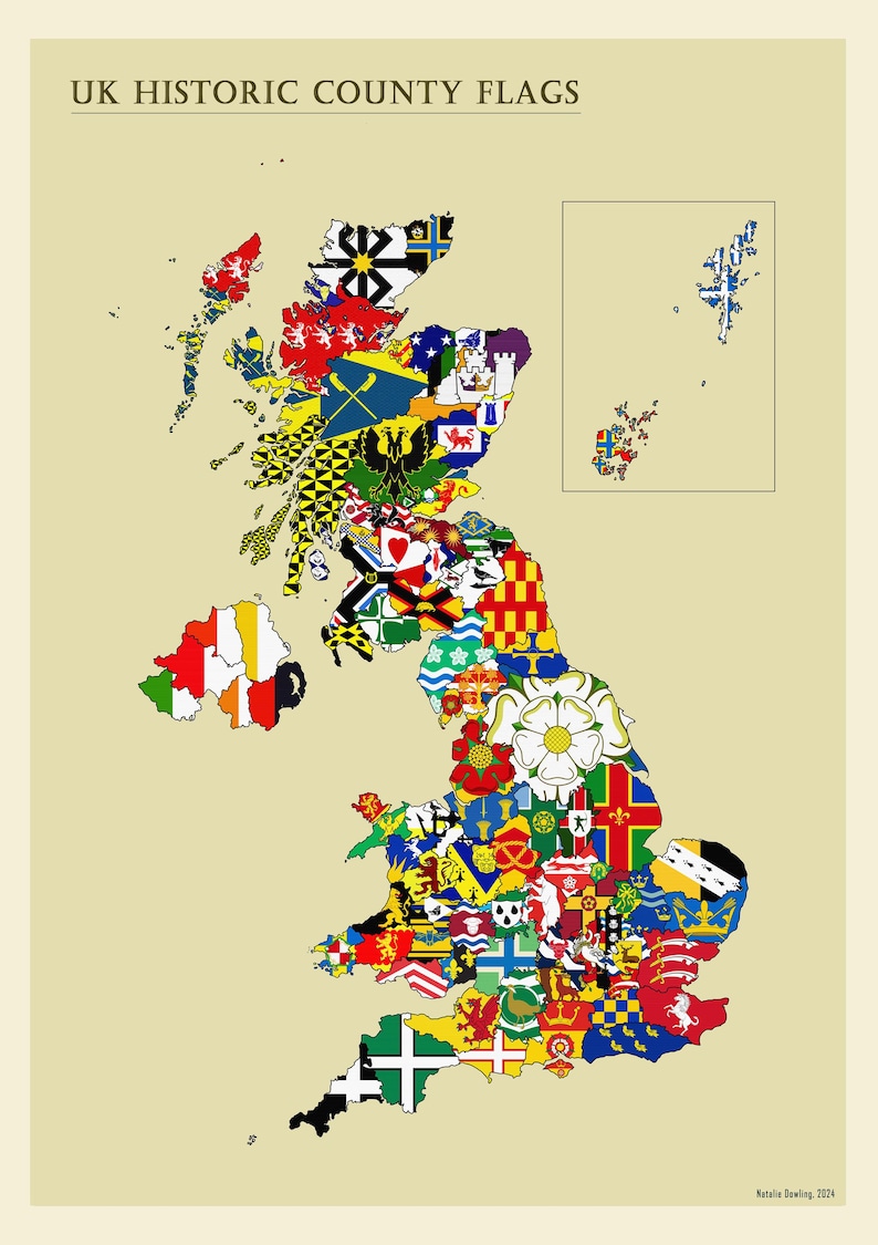 NEW EDITION UK County Flags. Limited Edition Giclée, Standard A Sizes ...