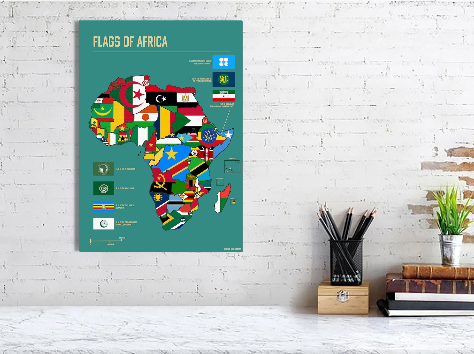 The Flags of Africa - Limited Edition Giclée Print in Various A Sizes ...