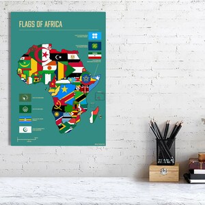 The Flags of Africa - Limited Edition Giclée Print in Various A Sizes ...